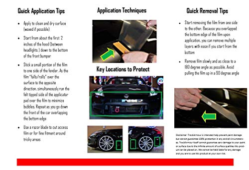 TRACK ARMOUR TA3X100-3" x 100' - Temporary Track Day Paint Protection Clear Adhesive Film for Car