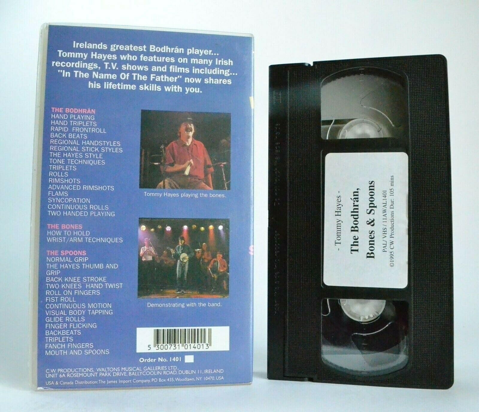 Tommy Hayes - Bodhran Bones & Spoons (VHS)