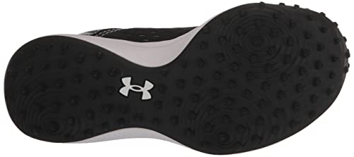 Under Armour Boy's Yard Turf Jr. Baseball Shoe, (001) Black/Black/White, 1 Little Kid
