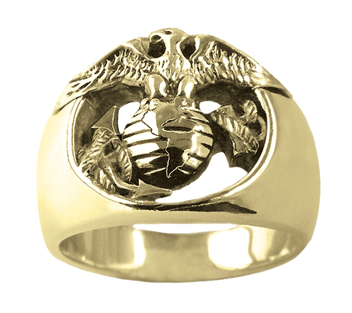 Marine Corps Ring by Mike Carroll, Sterling Silver, Size 12
