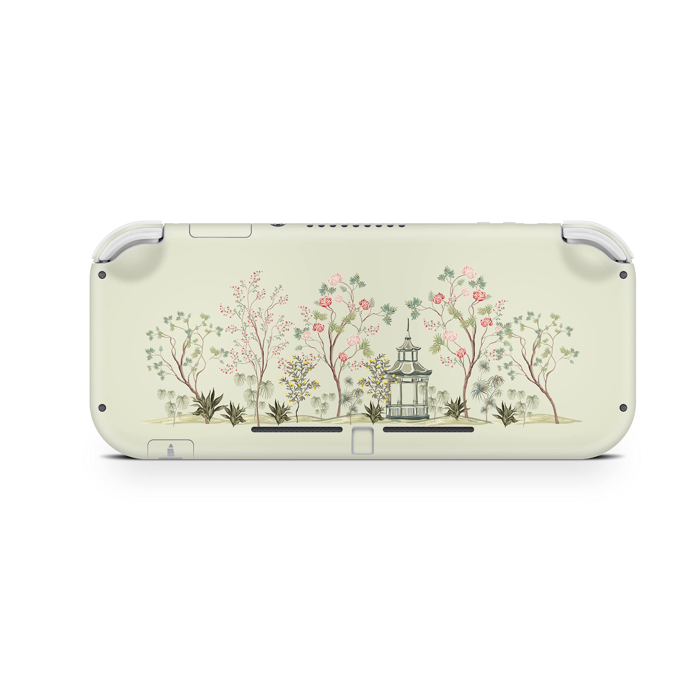 TACKY DESIGN Kawaii Decal Skin Compatible with Nintendo Switch Lite, Japanese Cherry Blossom Beige Color Skin for Nintendo Switch Lite Cover, Premium 3M Vinyl Full Wrap Decal