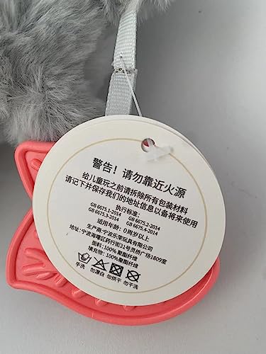 Apricot Lamb Baby Stroller or Car Seat Activity and Teething Toy, Features Plush Elephant Character, Gentle Rattle Sound & Soft Teether, 8.5 Inches