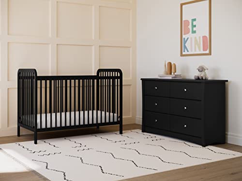 STORKCRAFT Crescent Dresser, 33.5x53.4x16.8 Inch (Pack of 1), Black