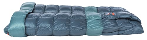 Big Agnes Camp Robber Bedroll (650 DownTek), Tapestry/Teal, Double Wide (50" x 78")