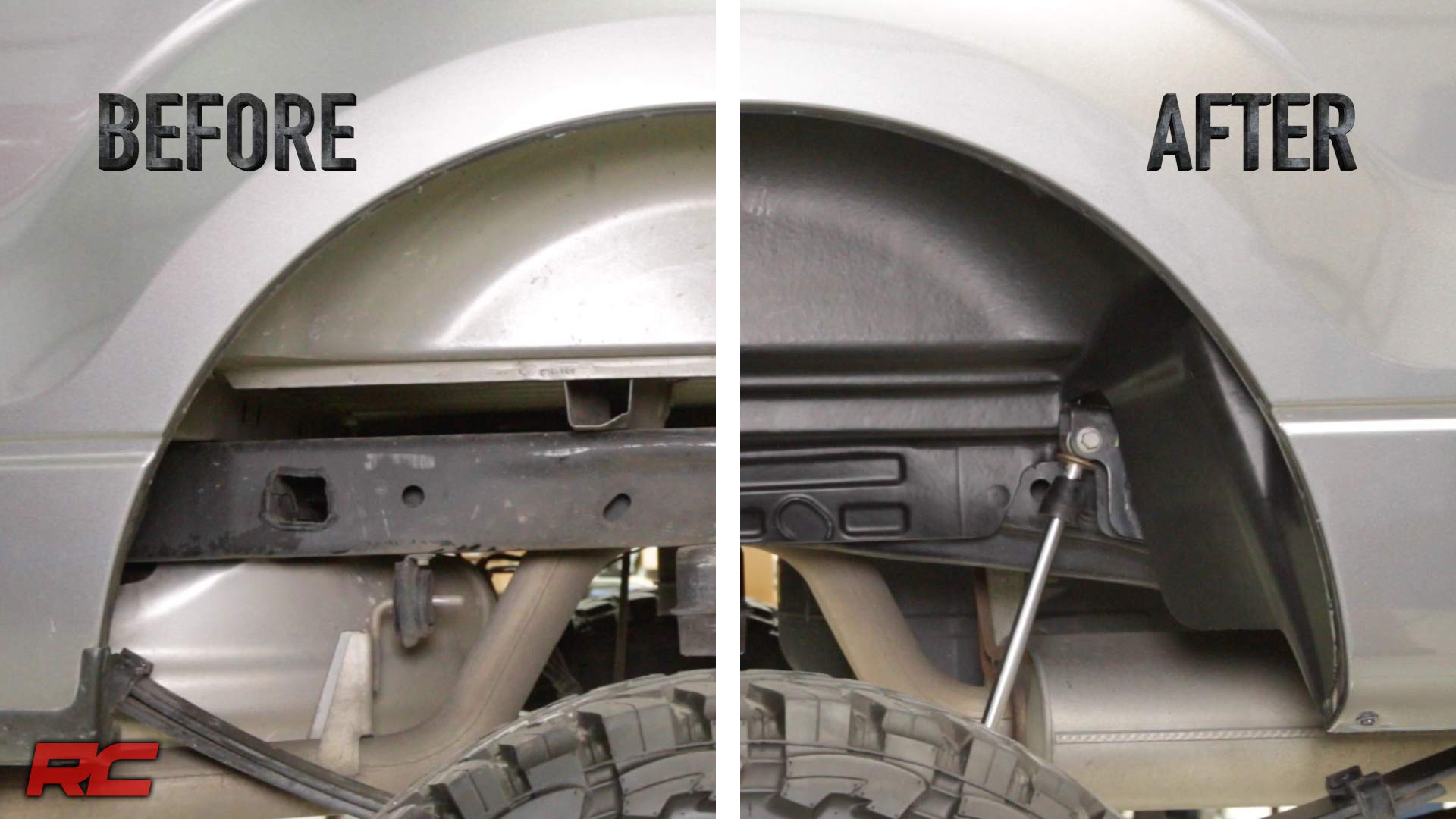 Rough Country Rear Wheel Well Liners for 2017-2020 F-250/F-350 Super Duty - 4517