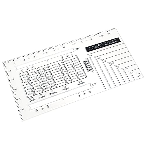 UPTTHOW Rivet Placement Template Zipper Ruler Zip Pocket Tool Leathercraft Rivets Marking Guide for DIY Bracelet Belt Combo Measurement Sewing Accessories