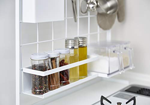 Yamazaki Home Grid Panel Organizer and Accessories-Wall Storage Decor, One Size, White