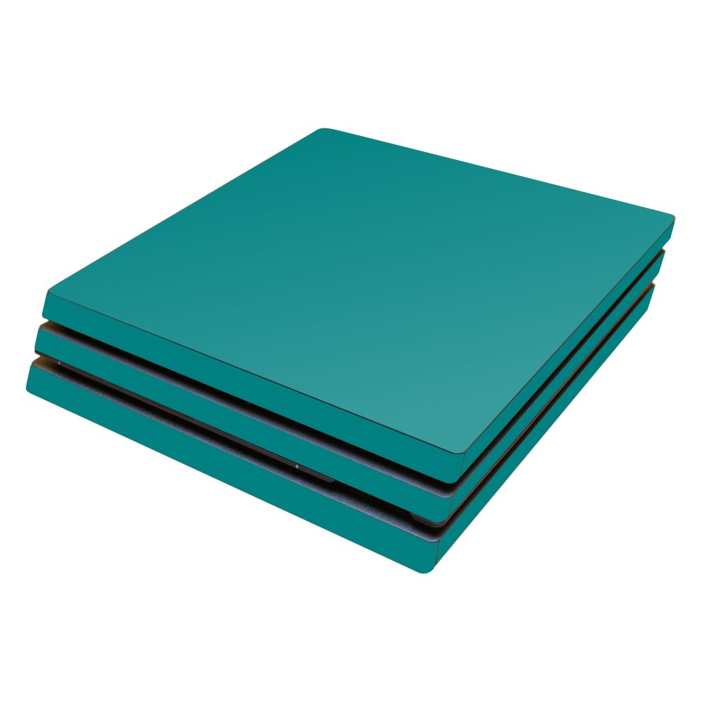 MightySkins Skin Compatible with Sony PS4 Pro Console - Solid Teal | Protective, Durable, and Unique Vinyl Decal wrap Cover | Easy to Apply, Remove, and Change Styles | Made in The USA