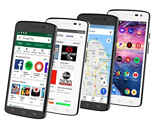RCA Q2 Android 9.0 Pie, 5.0" HD, 4G LTE, 16GB, 8MP 5MP Dual Camera, Dual Sim, Unlocked Smartphone (Black)