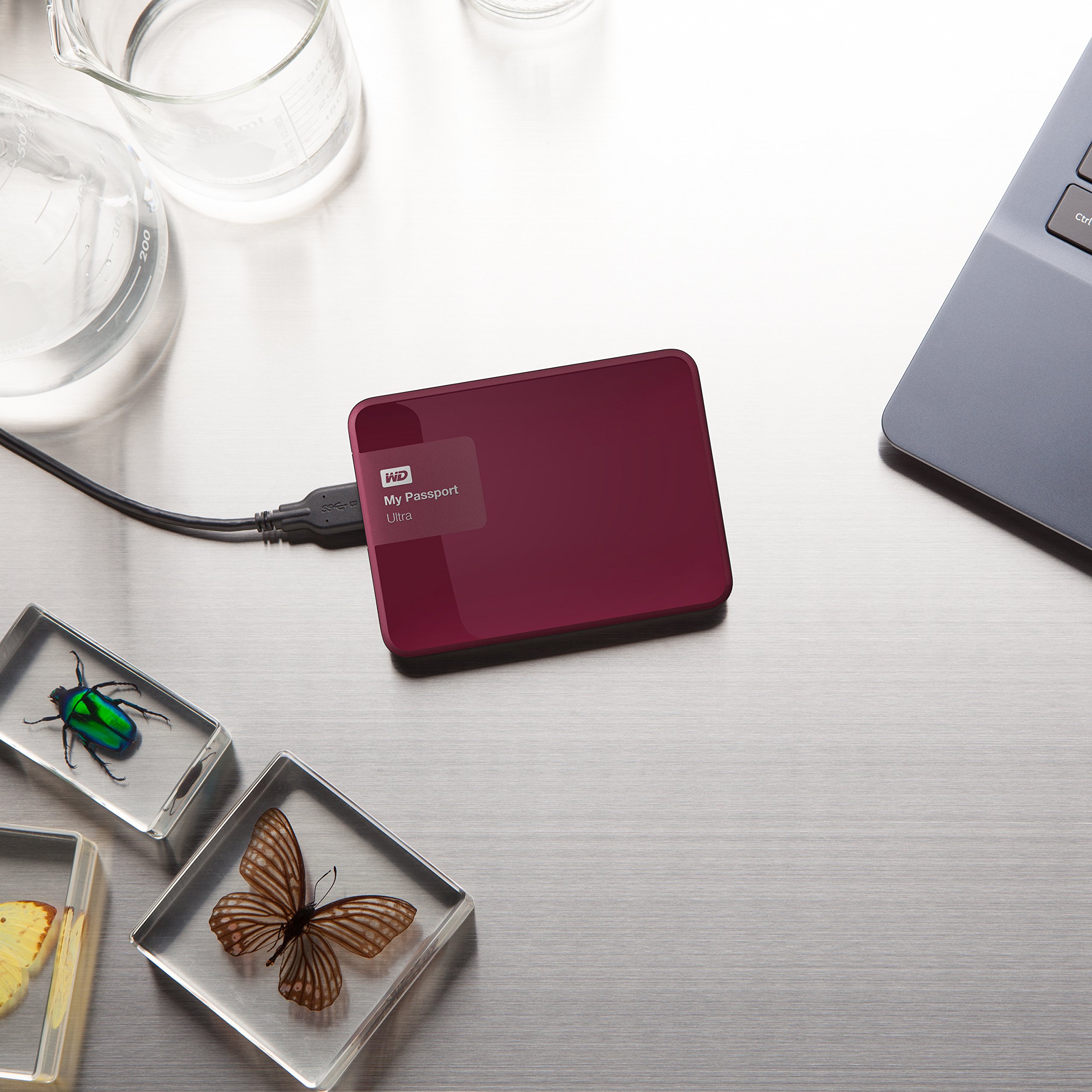 WD 3TB Berry My Passport Ultra Portable External Hard Drive - USB 3.0 - WDBBKD0030BBY-NESN