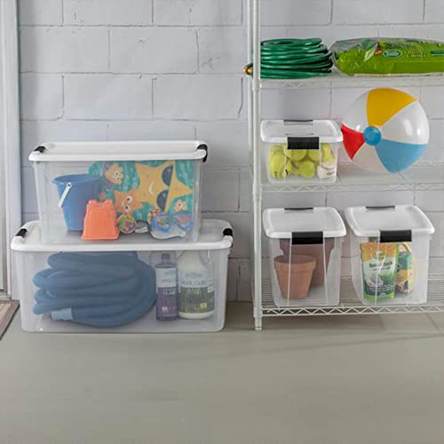 Sterilite 116 Quart Ultra Clear Plastic Storage Tote Container with Latching Lid (20 Pack)