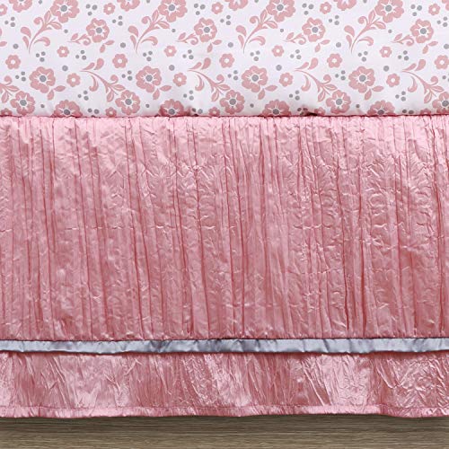The Peanutshell Bella Crib Bedding Set for Baby Girls - 3 Piece Nursery Set - Crib Quilt, Fitted Crib Sheet, Dust Ruffle