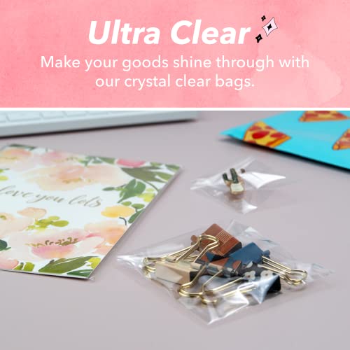 Pack It Chic - 4β X 6β (1000 Pack) Clear Resealable Polypropylene Bags - Fits 4X6 Prints, Photos, A1 Cards, Envelopes - Self Seal