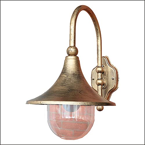 TEmkin Retro Industrial Minimalism Sconce Wall Lamp Bronze Outdoor Aluminum Horn Cover Waterproof Wall Lights LED Used for Courtyard Gate Wall Park Wall Lighting