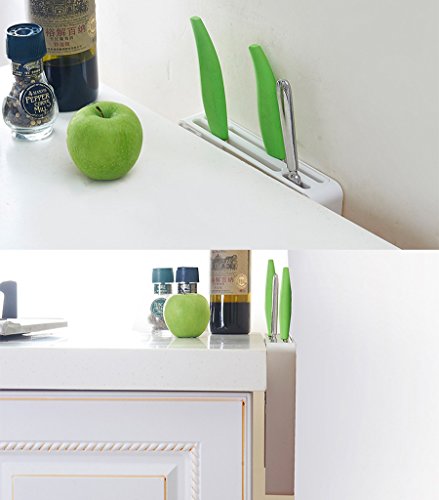 Vpang Plastic Kitchen Knife Storage Block Wall Mounted Knife Holder Storage Rack Shelf 4 Slot