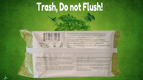 Yugi Baby Green Wipes Unscented Compostable Biodegradable and Organicā Value Pack (12 Packs of 72) 864 for Sensitive Skin