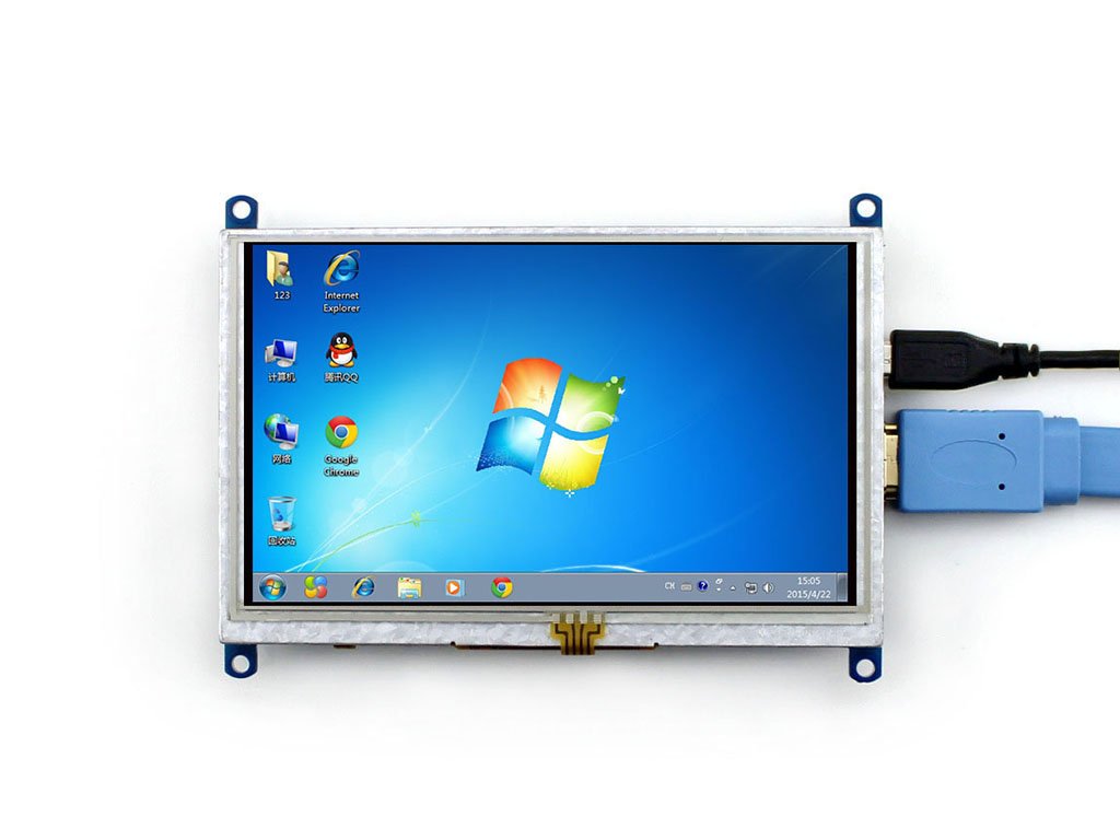 Waveshare 5inch TFT Resistive Touch Screen Display Module HDMI Interface for Rapsberry Pi 5/4/ A/A+/B/B+/2 B/3 B & Banana pi & Beaglebone Black Provide Images Supports Various System