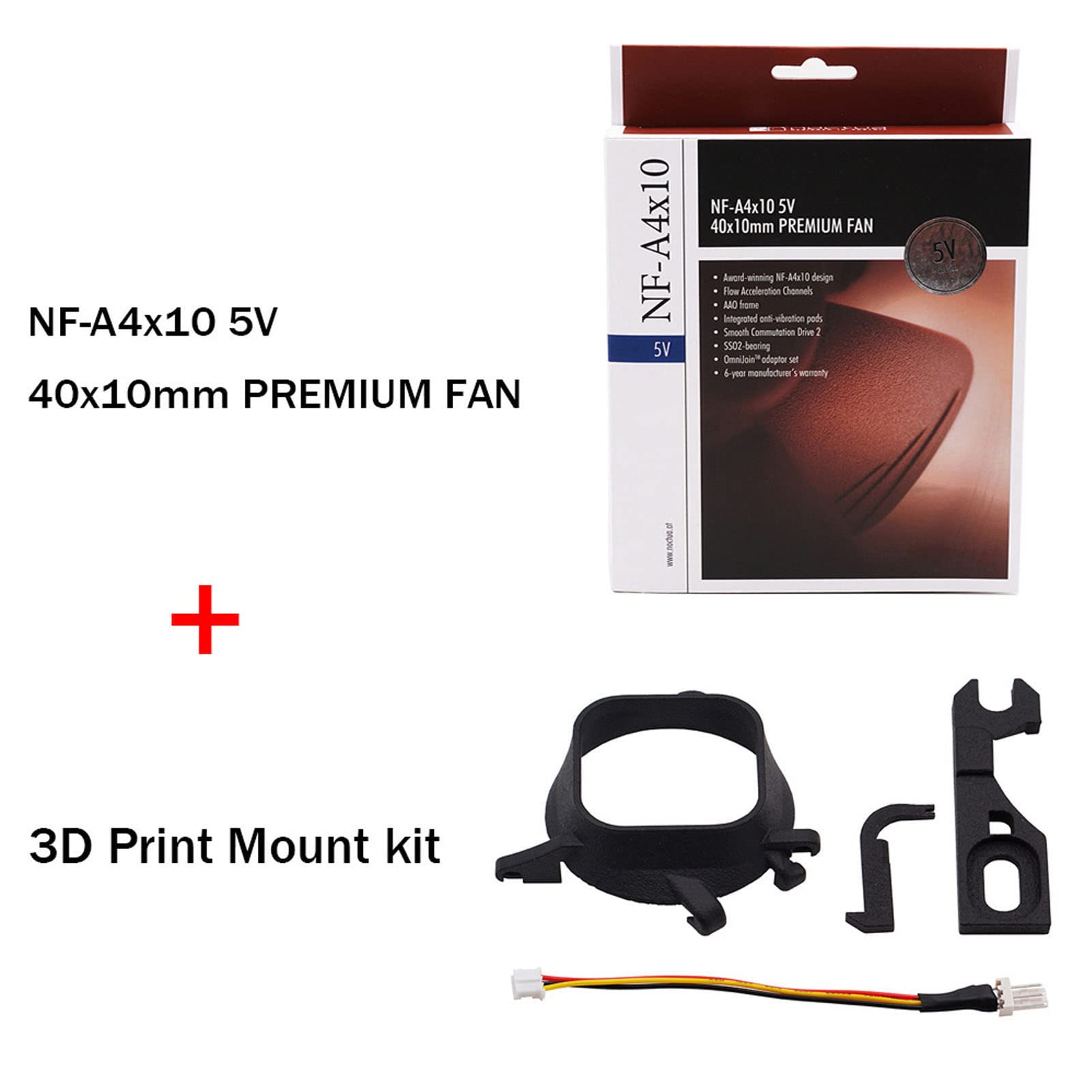 Cuifati Game Console Cooling Fan, Silent 3D Print Fan 3D Print Mount Kit Mini Brushless Radiator for SEGA Dreamcast DC