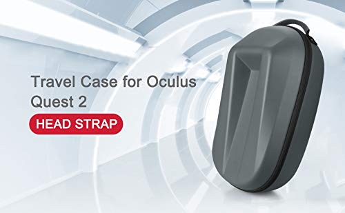 Hard Carrying Case for Oculus Quest 2 Head Elite Strap and All-in-one VR Headset Storage Bag Modern Travel Case fit Meta Quest 2 Accessories(Grey)