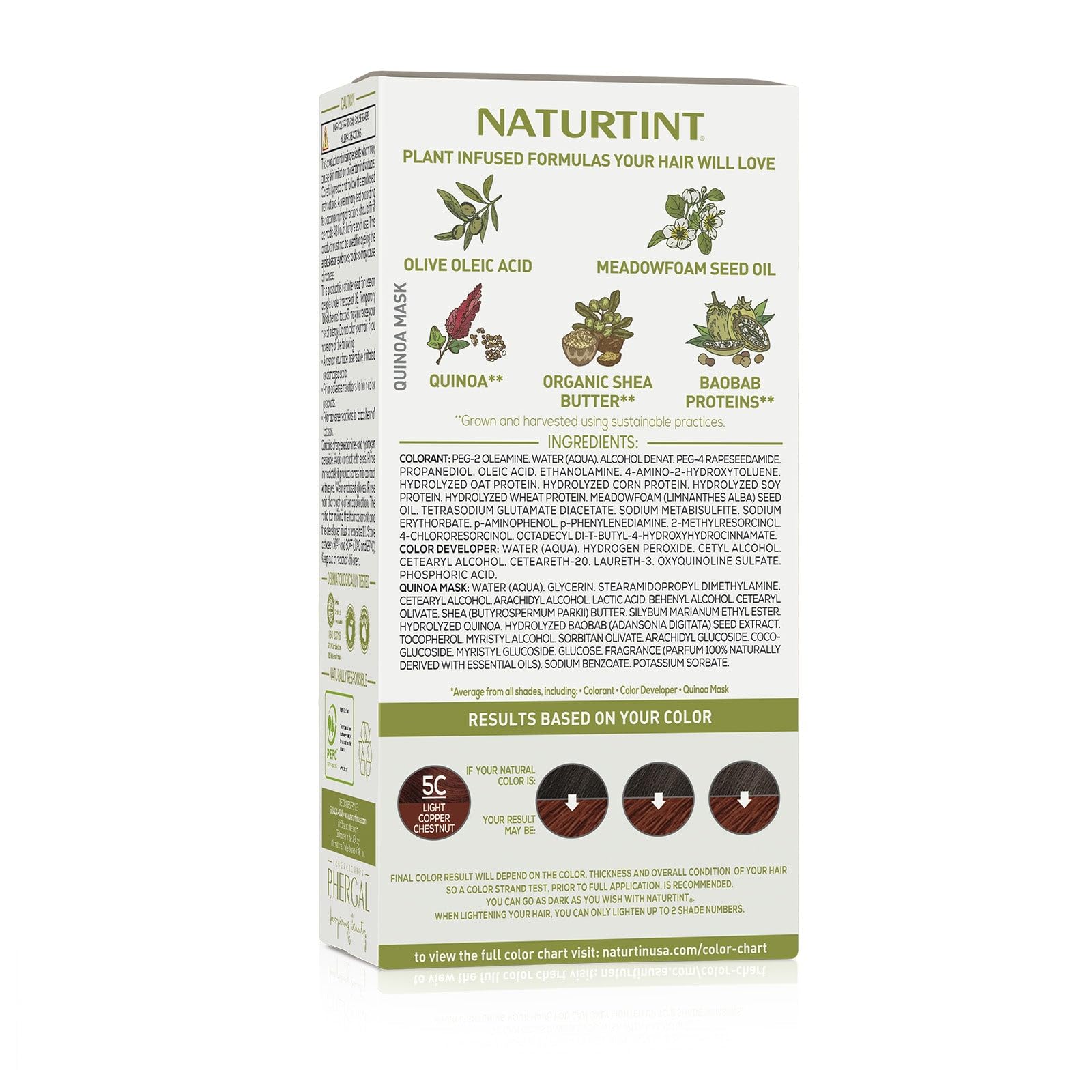 Naturtint 5C Light Copper Chestnut Permanent Hair Color (Pack of 1), Ammonia Free, Vegan, Cruelty Free, up to 100% Gray Coverage, Long Lasting Results (Packaging may vary)