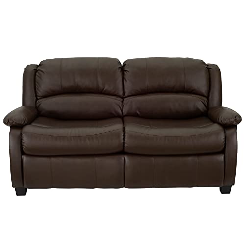 RecPro Charles Collection | 65" RV Hide A Bed Loveseat | Memory Foam Mattress | RV Sleeper Sofa | Pull Out Couch | RV Furniture | RV Loveseat | RV Living Room (Slideout) Furniture | Chestnut