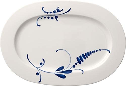 Villeroy & Boch Old Luxembourg Brindille Oval Platter, 13.25 in, White