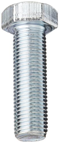 Steel Hex Bolt, Grade 2, Zinc Plated Finish, Hex Head, External Hex Drive, Meets ASME B18.2.1/ASTM A307, 2" Length, Partial Thread, 1/4"-20 UNC Threads (Pack of 100)