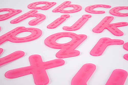 TickiT SiliShapes Trace Alphabet - Set of 26 - Transparent Silicone Letters With Traceable Broken Lines and Directional Arrows - Lowercase - Teach Letter Recognition and Formation