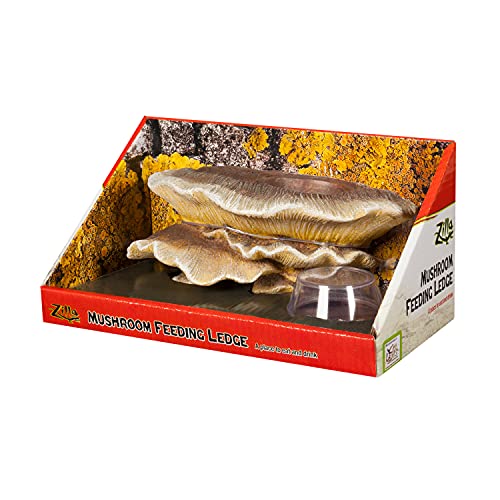 Zilla Vertical Décor Mushroom Feeding Ledge One Size,Brown