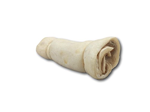 Top Dog Chews – 6” Buffalo Beef Cheek Rolls, 5 Pack, Long Lasting Dog Bones for Aggressive Chewers, Rawhide Free Dog Treats