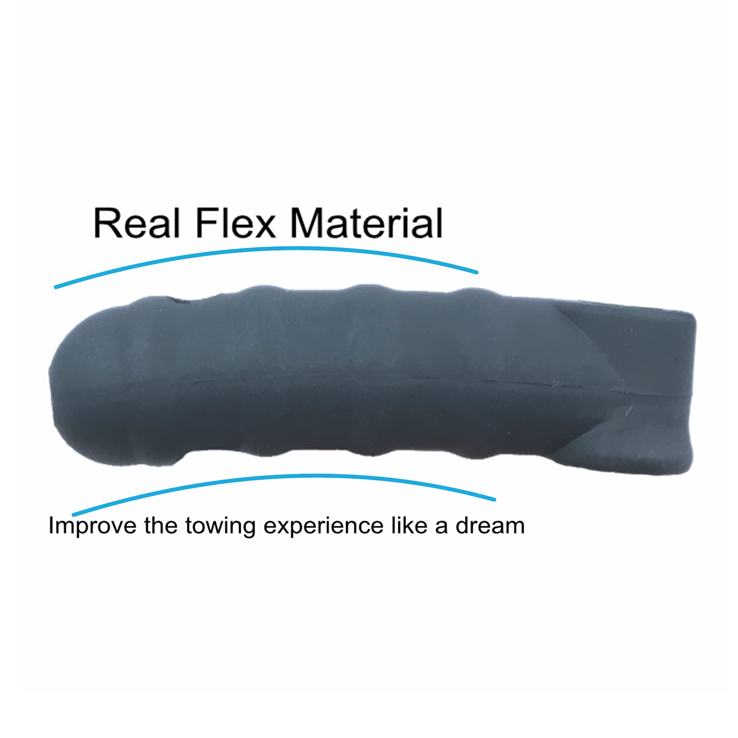Flex Connector for Burley Bike Trailers Compatible with Round/Square Tow Arm (Strong Elastic TPU) Shock Absorption (for Round Tow Arm)