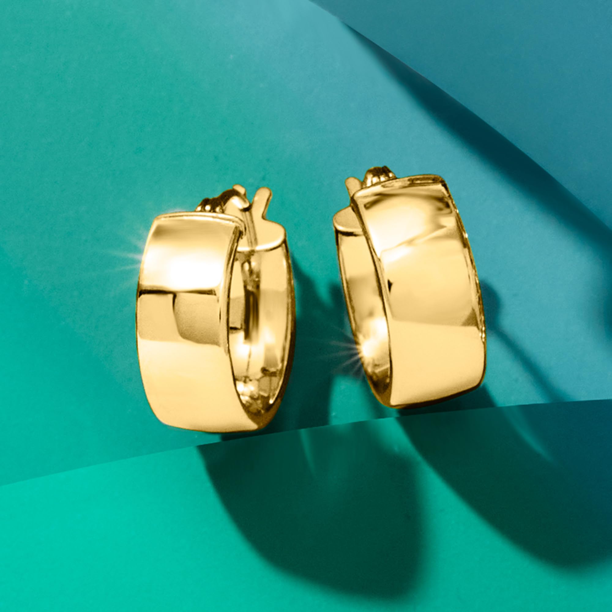 Ross-Simons Italian 14kt Yellow Gold Huggie Hoop Earrings