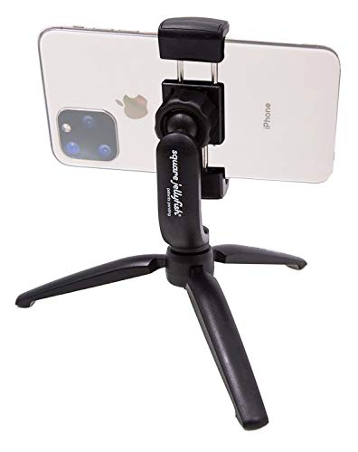 Square Jellyfish Jelly Grip WX Cell Phone Tripod Mount with Pro Tripod Stand - Smartphone Tripod Compatible with All iPhone and Android Smartphones - Small Tripod, Handheld for Video, Desk, or Travel