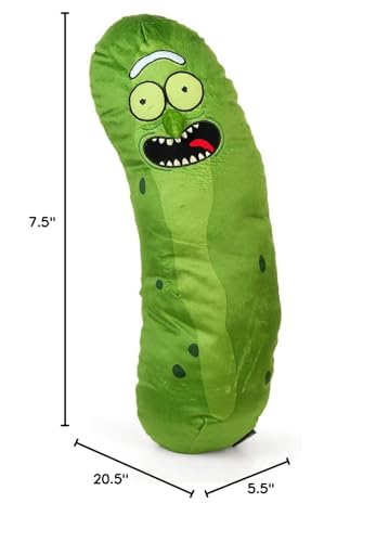 Pickle Rick Plush Toy Pillow - 20" Stuffed Scientist Collectible - Rick and Morty Fan Gift