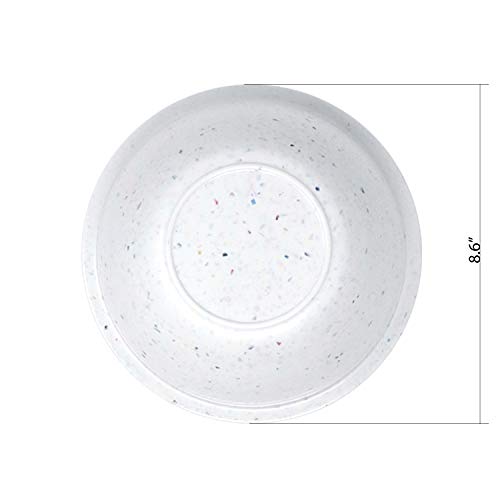 Zak Designs Confetti Mixing Bowl Set, Nesting Bowls for Space Saving Storage, Made with Durable Eco-Friendly Melamine, Great for Prepping and Serving Food (Mint & White, 4pcs, BPA-Free)