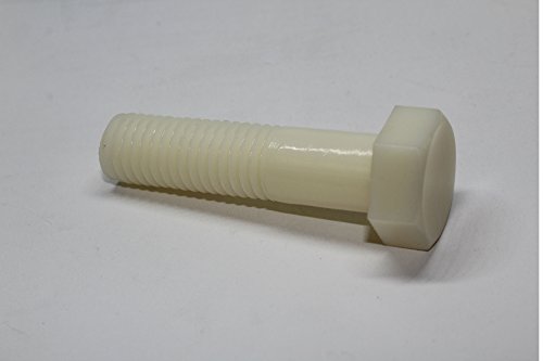 Small Parts 25C200HCSN Hex Head Screw, Nylon, External Hex, 1/4"-20 Thread Size, 2" Long (Pack of 100)