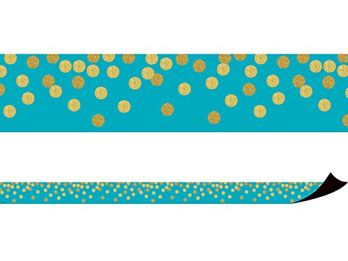 Teacher Created Resources Teal Confetti Magnetic Border