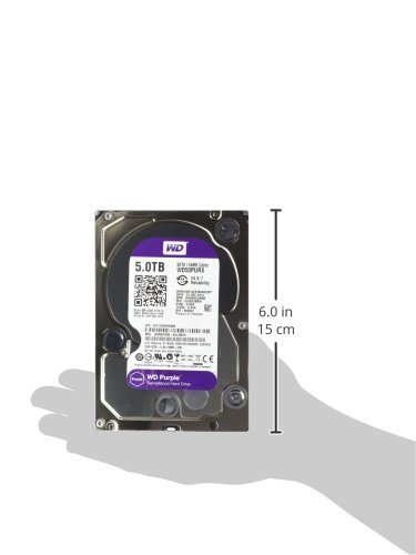 WD Purple 5TB Surveillance Hard Disk Drive - 5400 RPM Class SATA 6 Gb/s 64MB Cache 3.5 Inch - WD50PURX