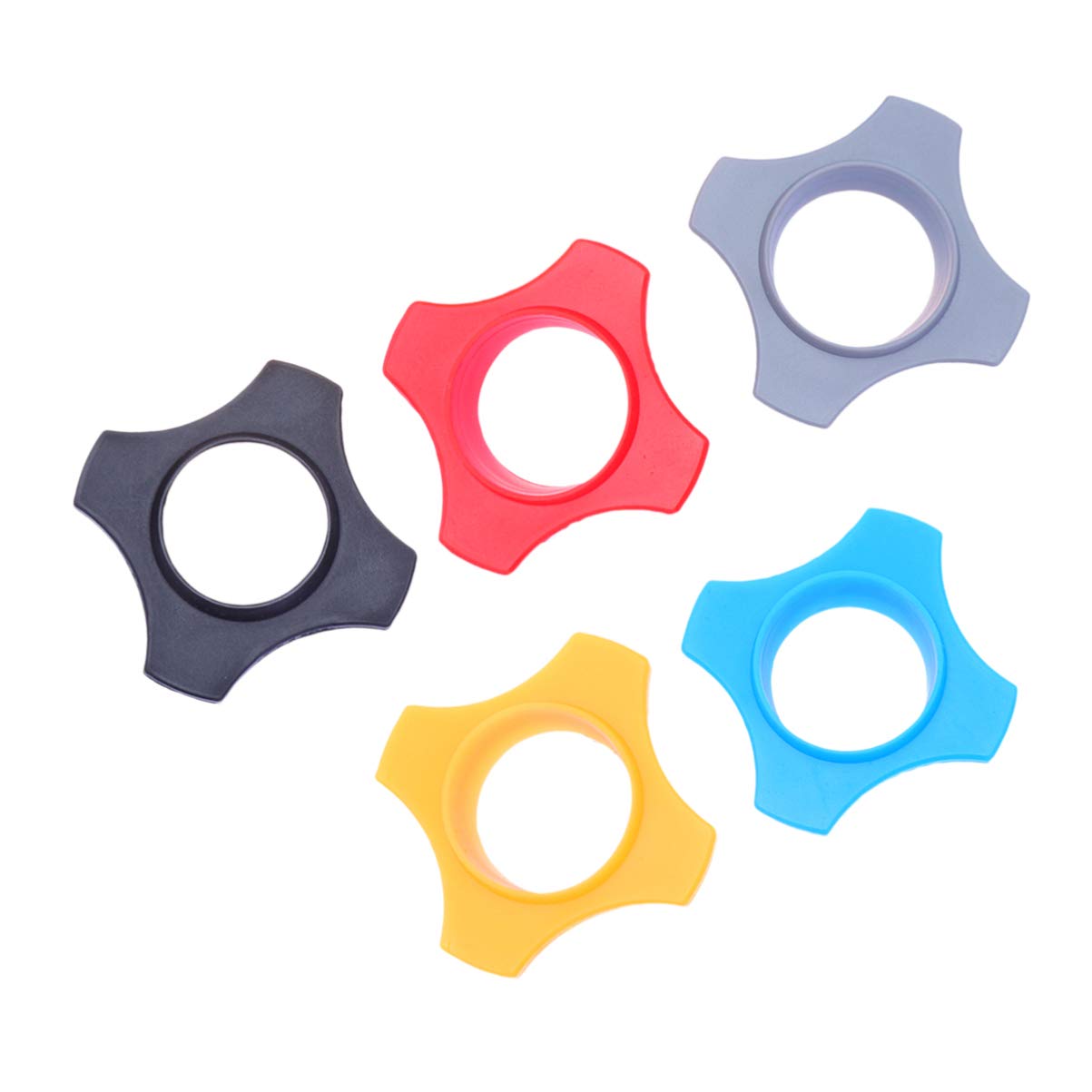 SUPVOX Microphone Ring Anti-rolling Mic Protection Silicone Ring Stand Replacement for KTV Device Replacement 5pcs (Orange Blue Black Gray and Red one for Each)