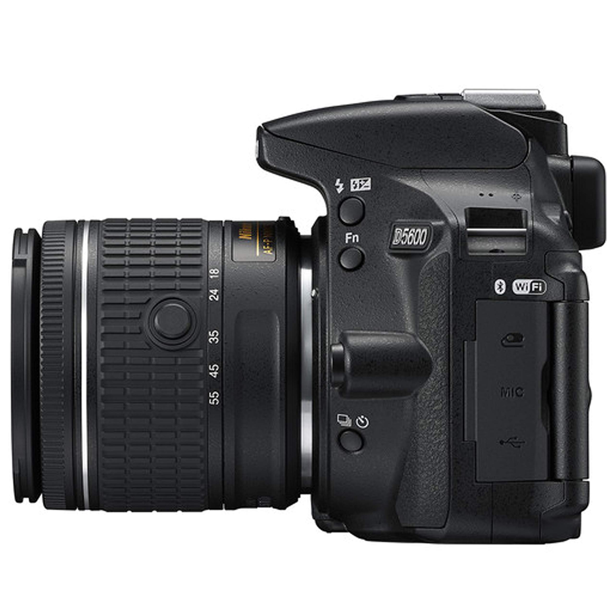 Nikon D5600 DSLR Camera with 18-55mm VR Lens + 128GB Memory + Case + Tripod + Filters (36pc Bundle)