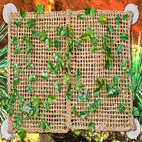 PENN-PLAX Reptology Lizard Lounger Vine Backdrop β 100% Natural Seagrass Fiber β Great for Bearded Dragons, Anoles, Geckos, and Other Reptiles