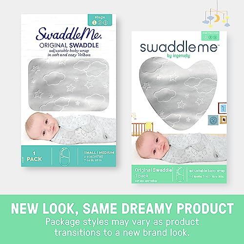 SwaddleMe by Ingenuity Original Swaddle - Preemie Size, Up to 7 Pounds, 1-Pack Baby Swaddle Blanket Wrap