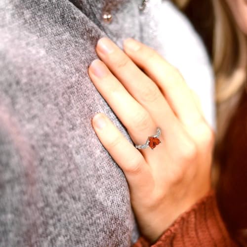 Clara Pucci 2.19 ct Heart Cut Twisted Solitaire Halo Red Simulated Diamond Engagement Promise Anniversary Bridal Ring 18K White Gold 7.5