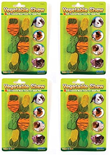 Ware Manufacturing Wood Vegetable Small Pet Chews (4 Pack)