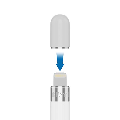 TechMatte Magnetic Replacement Caps Compatible with Apple Pencil 1st Generation-Cap Tether Included (2 Pack)