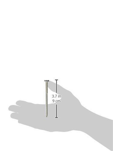 The Hillman Group 832014 1/4 x 3-1/2-Inch Stainless Steel Hex Lag Screw, 25-Pack, 3.5 inches, No Color