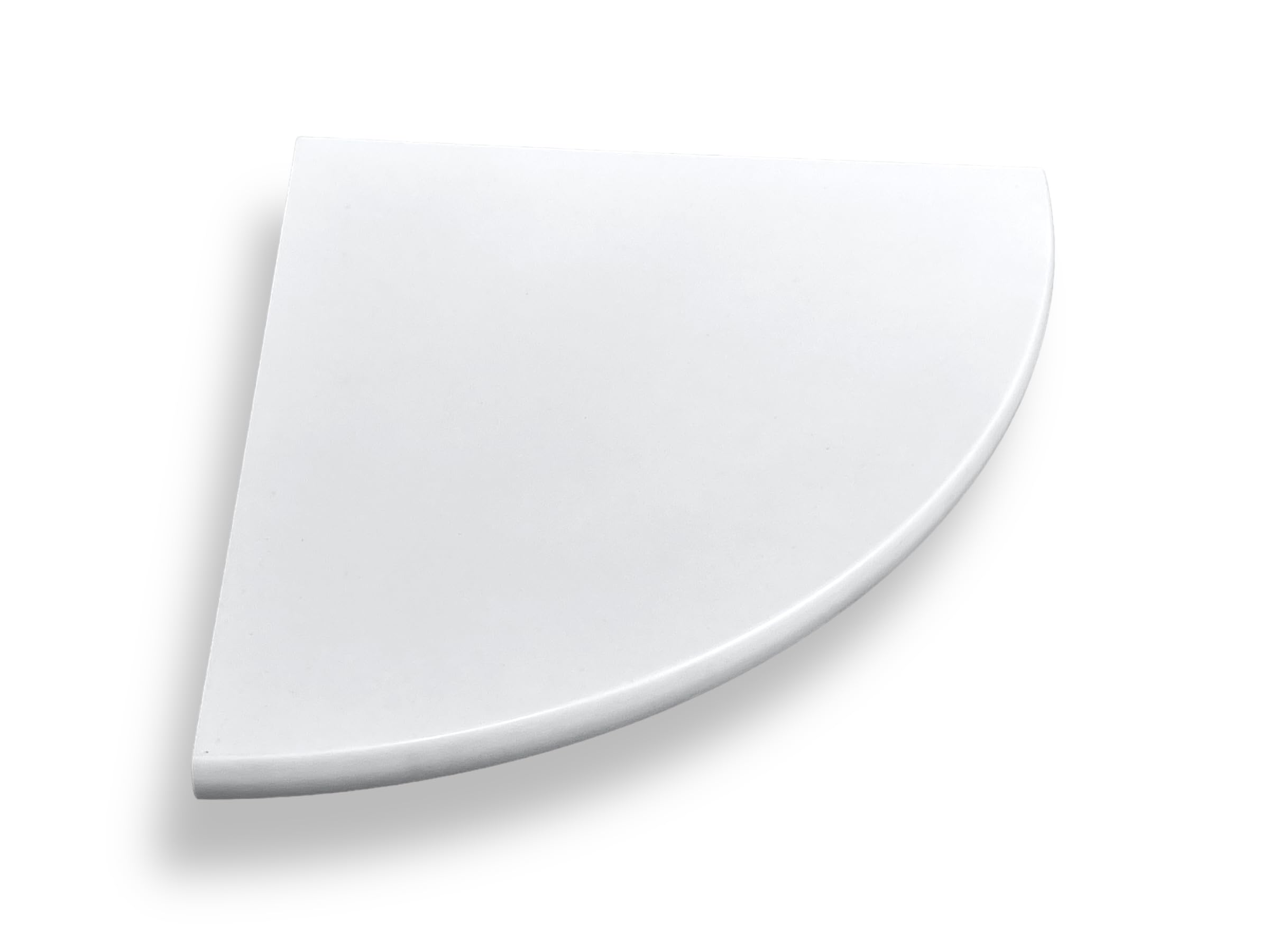 Threshold.Shop 18 Inch Super White Engineered Marble Corner Shower Seat Bathroom Caddy, Wall Mounted Shower Shelf, Classic Flatback Design