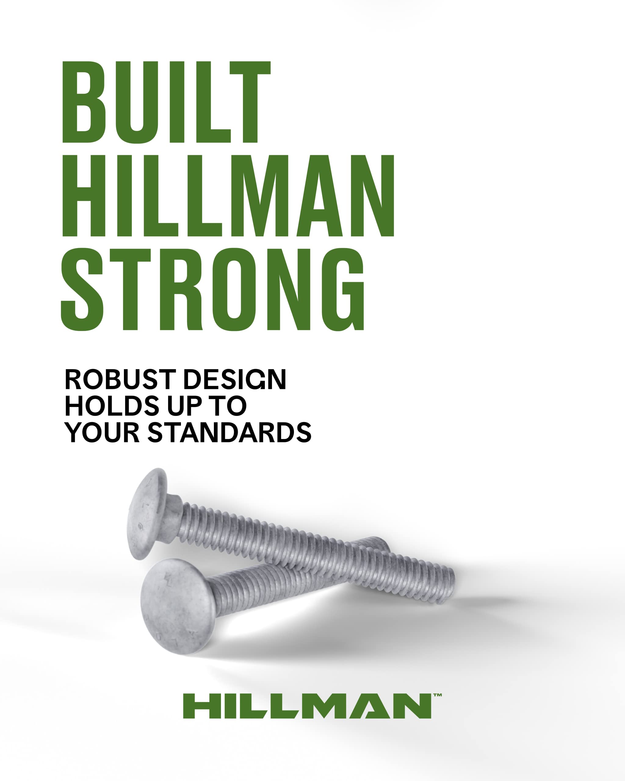 Hillman Group Galvanized Carriage Bolt 3/8” x 1-1/2”, 100 Count, Blunt Point, Alloy Steel, Self-Locking Round Head Fasteners, Wood and Metal, No Washer Needed, Rust-Resistant (812572)