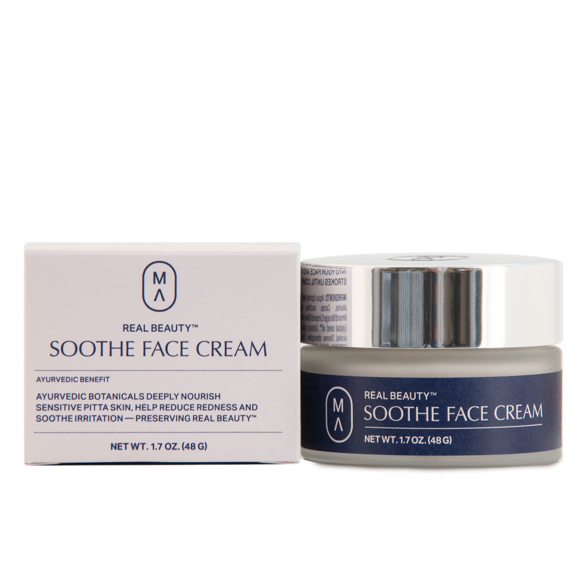 Maharishi Ayurveda - Real Beauty Soothe Face Cream Moisturizer | Non-GMO Soothe Irritation & Reduce Redness | Nourish Sensitive Skin, Provide Deep Hydration & Restore Moisture Barrier (1.7 oz - 48g)