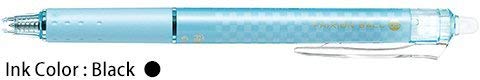 Pilot Frixion Knock Ball Retractable Erasable Gel Ink Pen, Design Series Chequered Pattern, Black Ink,0.5mm, 6 Designs Set